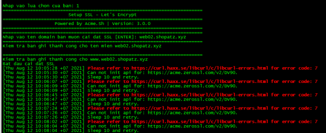 Một số lưu ý khi cài đặt Let's Encrypt cho website từ menu script hocvps - Học VPS